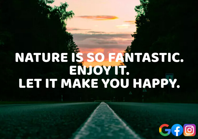 NATURE AND HAPPY QUOTE TEMPLATE | PosterMyWall