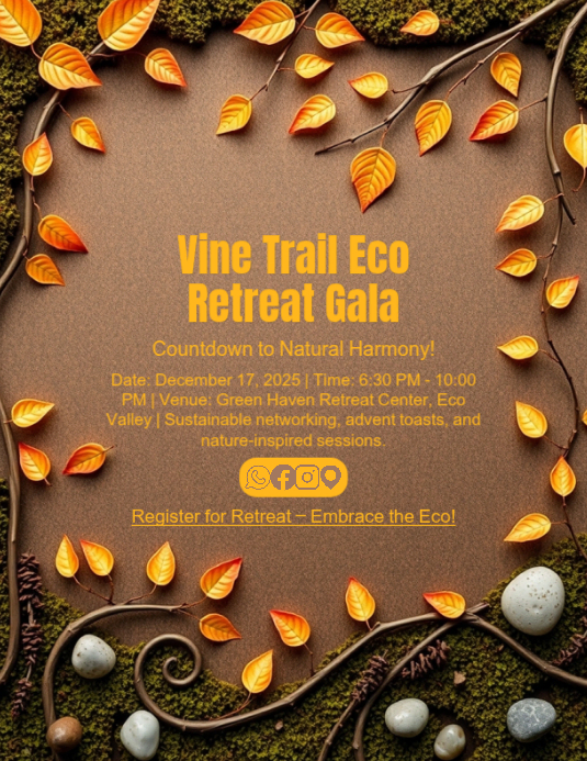 Nature Countdown Eco-Advent Gala Flyer 2025 - Seasonal Corporate ...