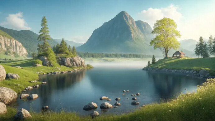 nature landscape lake background Template | PosterMyWall