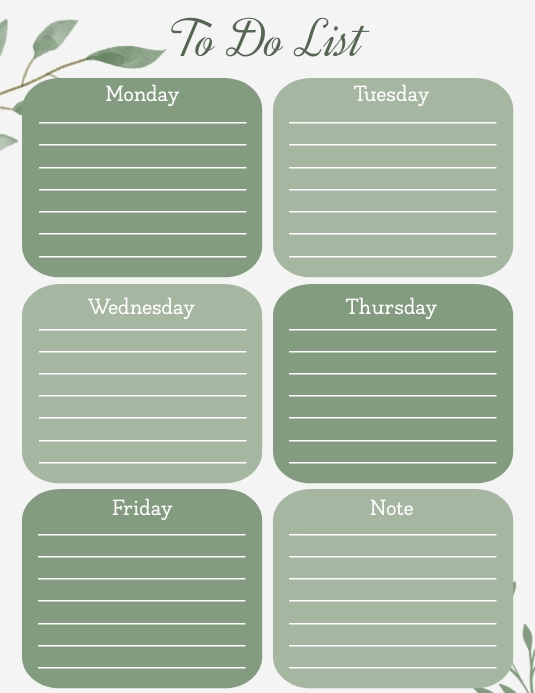Nature To do list Template | PosterMyWall