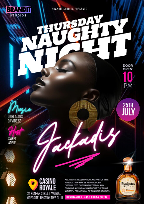 Copy of Naughty Night Event Party Flyer A4 | PosterMyWall