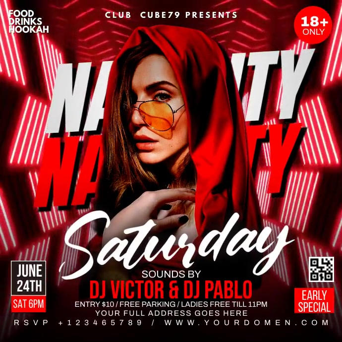 Copy of NAUGHTY SATURDAY | PosterMyWall