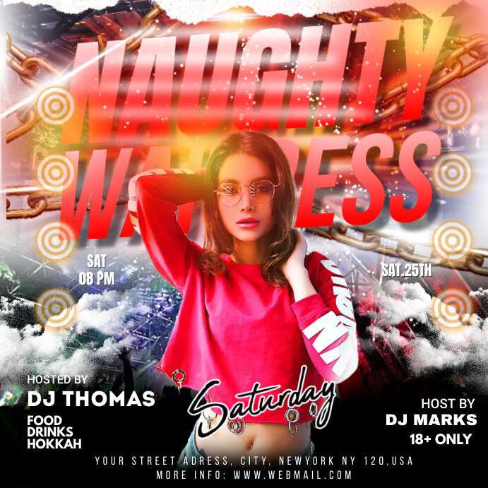Copy of Naughty Waitress Party Flyer | PosterMyWall