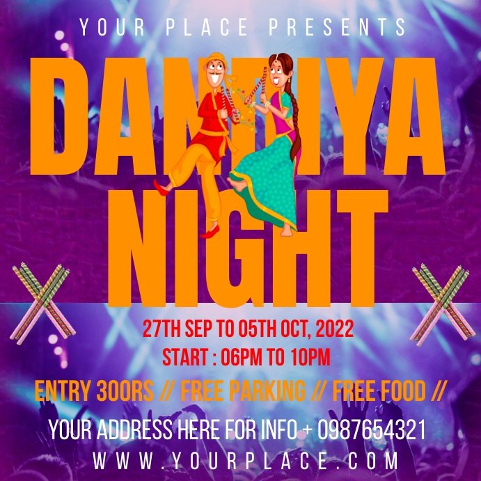 Navratri flyer Template | PosterMyWall