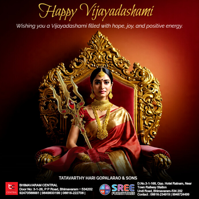 Navratri Vijayadashami Happy Dussehra editable free template | PosterMyWall
