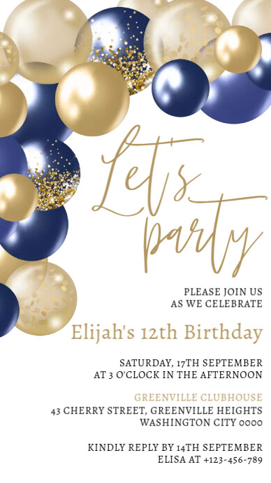 Balloons Invitation Template | PosterMyWall