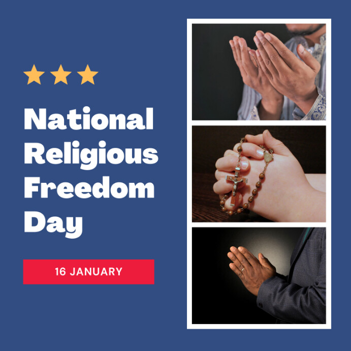 Copy of Navy blue Maximalist National Religious Freedom Day Instagram ...