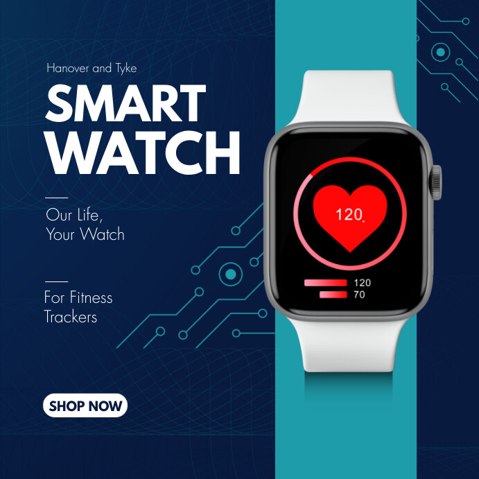 Plantilla de Navy Blue Modern Futuristic Smart Watch Insta | PosterMyWall