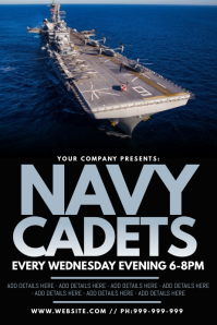 Navy Military Ball Modern Flyer Template | PosterMyWall
