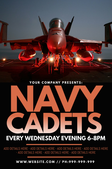 Navy Cadets Poster Template | PosterMyWall