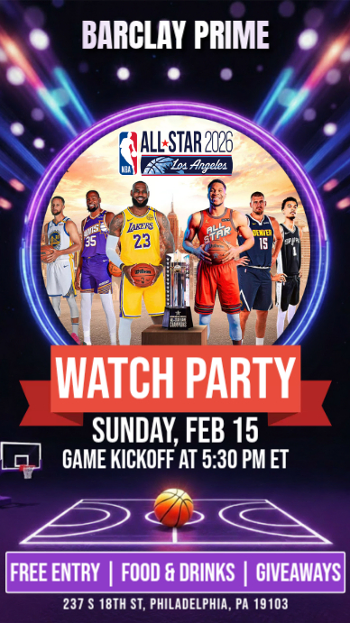 NBA All-Star Game Watch Party Instagram Story Template | PosterMyWall