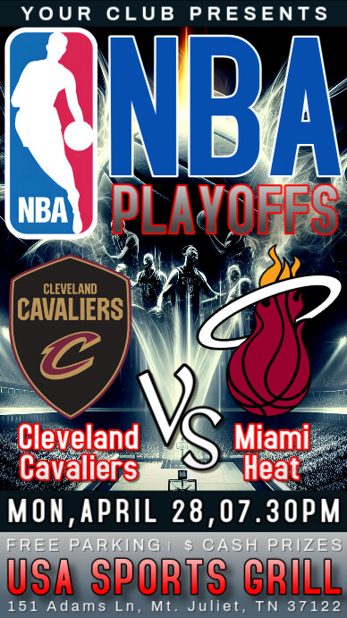 NBA Basket Ball Playoffs instagram story Template | PosterMyWall