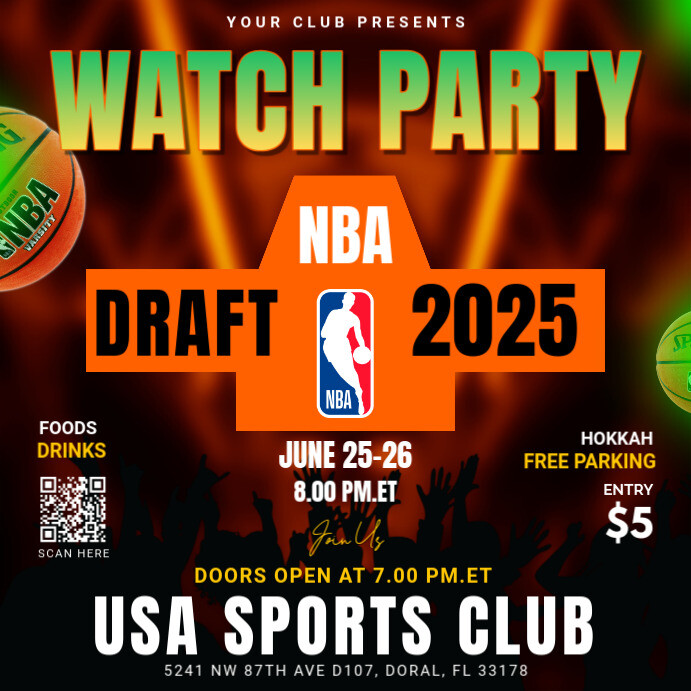 NBA Draft 2025 Instagram Post Template | PosterMyWall