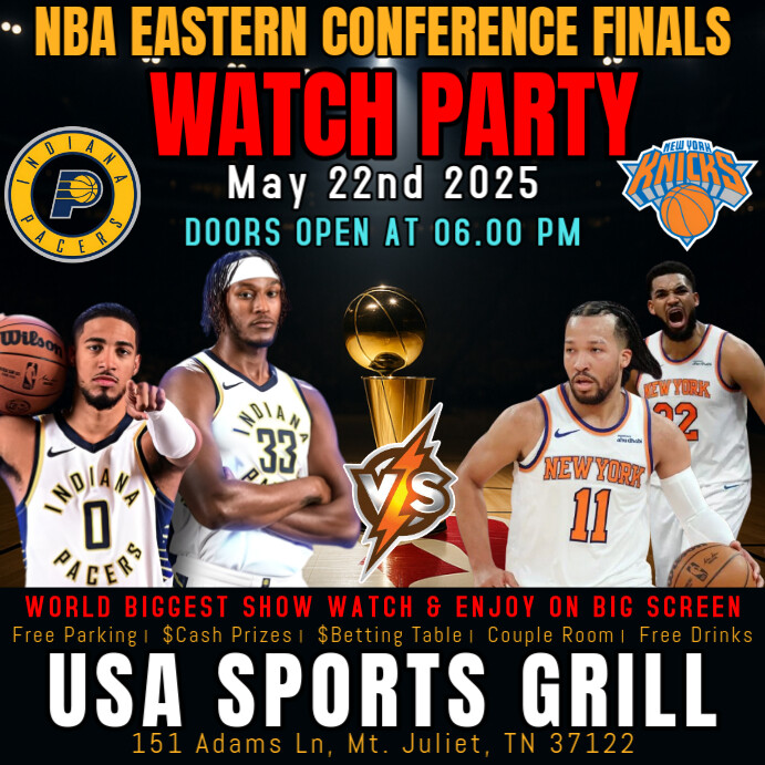 Modèle Nba Finals Pacers vs Knicks Instagram Post | PosterMyWall