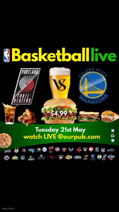 NBA Game Instagram Template | PosterMyWall