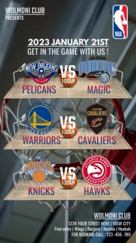 NBA live match updates, nba Schedule Template | PosterMyWall