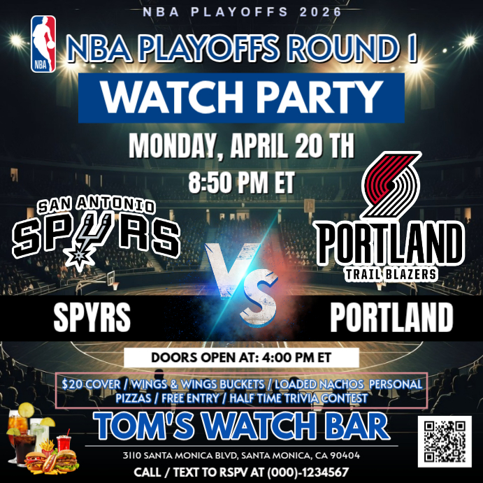 NBA playoffs 2026 : San Antonio Spurs VS Portland Trail Blazers Watch ...