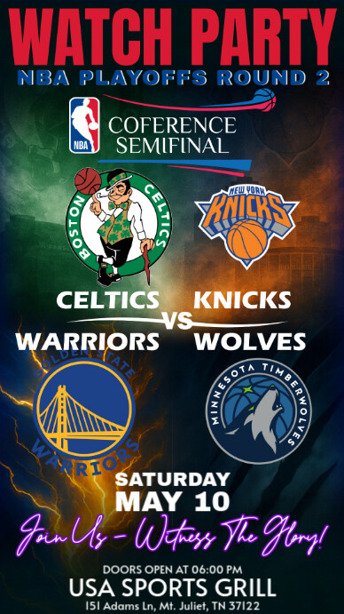 Copy of NBA Playoffs Round 2: Conference Semifinal Watch Party ...