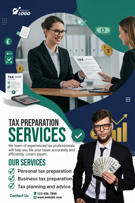ncome Tax Flyer Poster Template | PosterMyWall