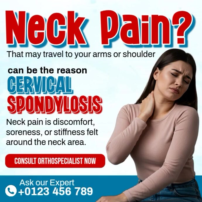 Neck Pain Ads Template | PosterMyWall
