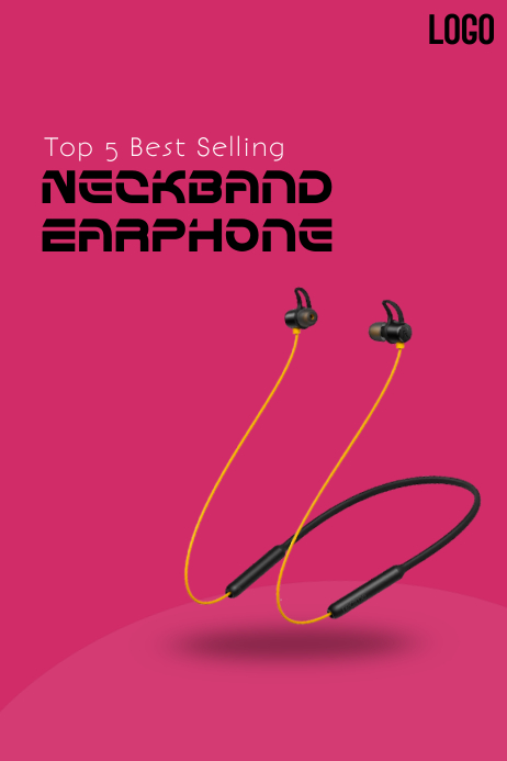 Neckband Earphone Template | PosterMyWall
