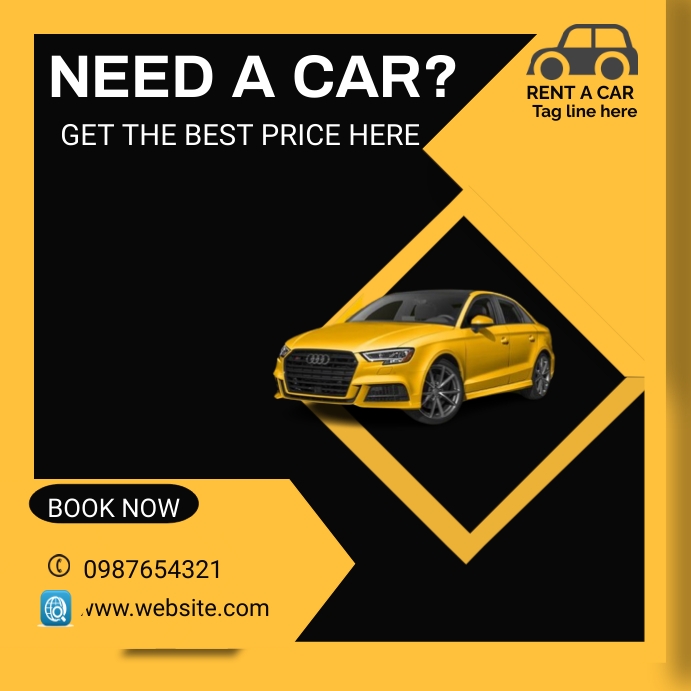 Need a car Template | PosterMyWall