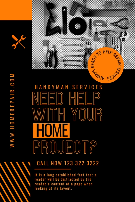 Need Help Your Home Project Template | PosterMyWall
