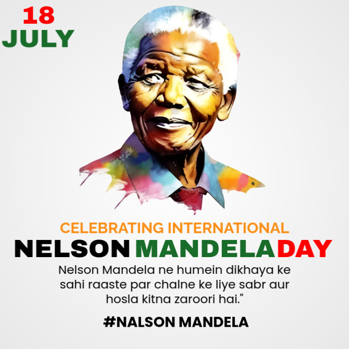 Nelson Mandela Day Flyer Template | PosterMyWall