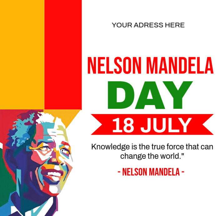 Modèle Nelson Mandela Day Instagram Post | PosterMyWall