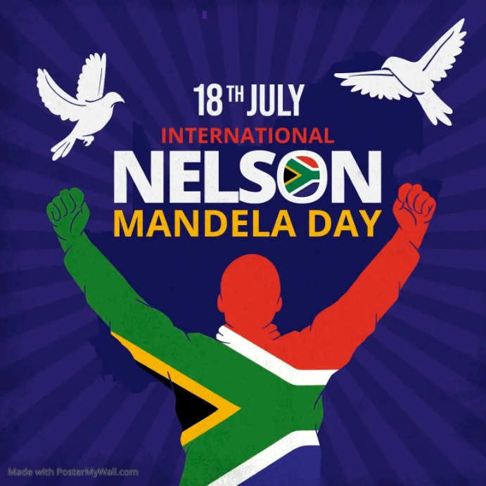 Nelson Mandela day poster design template (1) | PosterMyWall