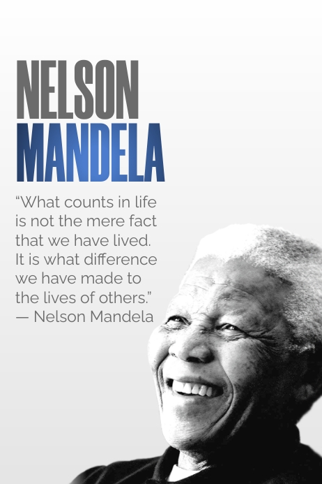 Nelson Mandela Day Poster Template | PosterMyWall