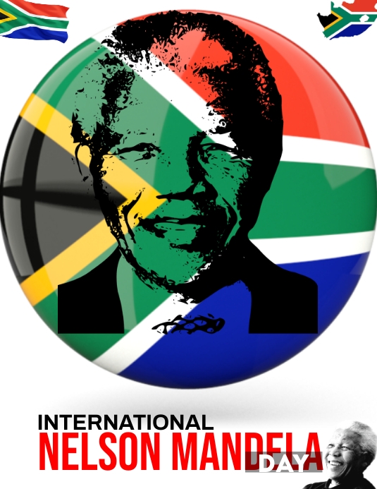 Plantilla de Nelson Mandela day poster | PosterMyWall