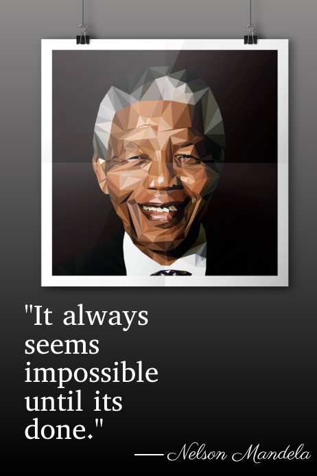 Nelson Mandela day template | PosterMyWall