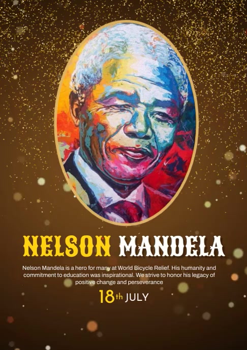 Nelson mandela greeting flyer template | PosterMyWall
