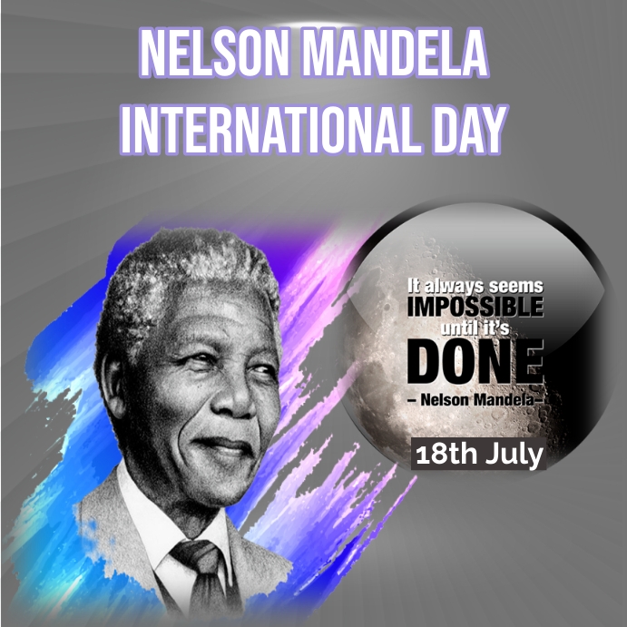 Nelson Mandela international day concept Template | PosterMyWall