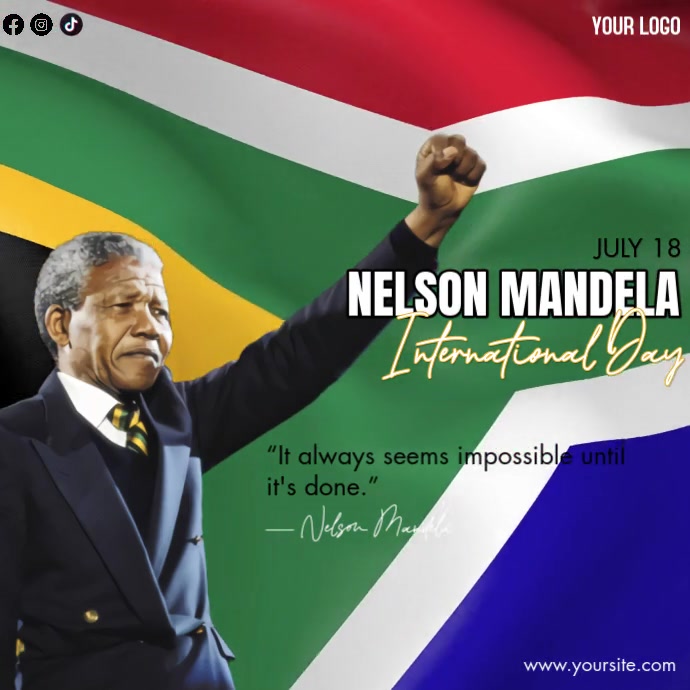 Nelson Mandela International Day Tribute Instagram Post Template ...