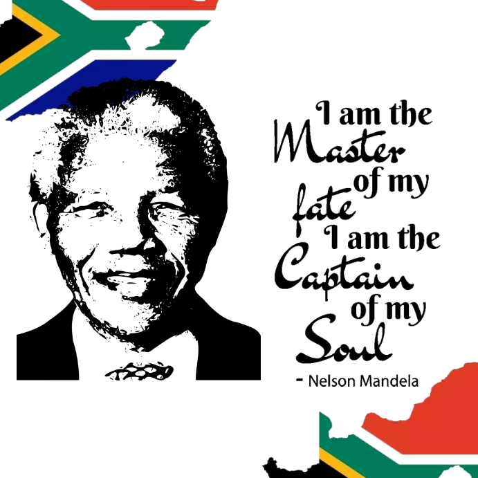 NELSON MANDELA.E Template | PosterMyWall