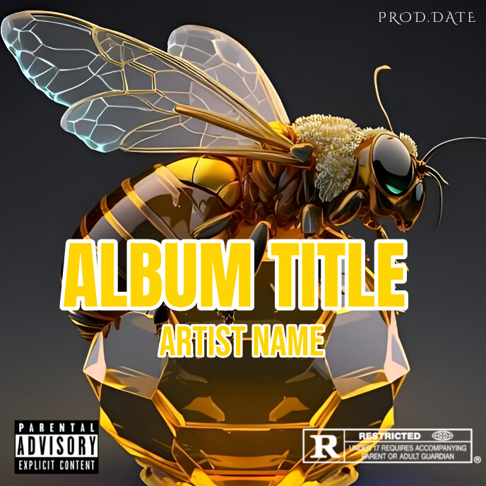 Plantilla de Neon Album Cover Album Cover | PosterMyWall