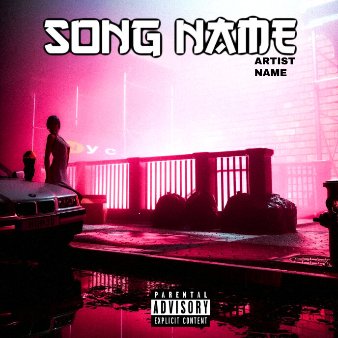 Neon album cover Template | PosterMyWall