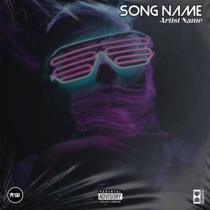 Copy of Neon Album cover template | PosterMyWall