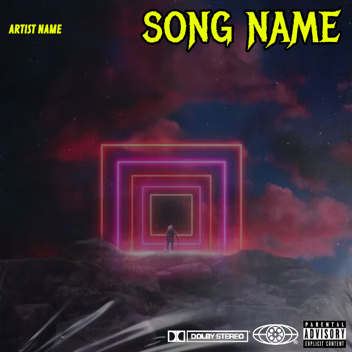 Neon Album cover template | PosterMyWall