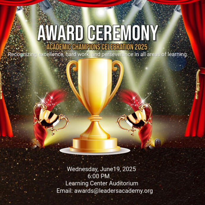 Copy of Neon Award Ceremony Instagram Post | PosterMyWall