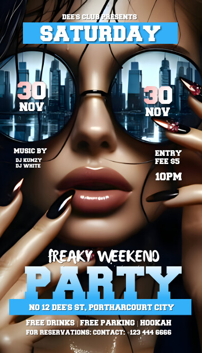 Neon Black Background Gradient Freaky Weekend Template | PosterMyWall