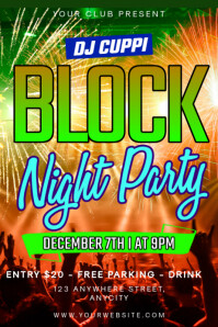 Block Night Party Template | PosterMyWall
