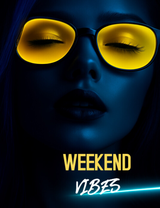 Copy of Neon Blue Background Glowing And Vibrant Shades For Weekend ...
