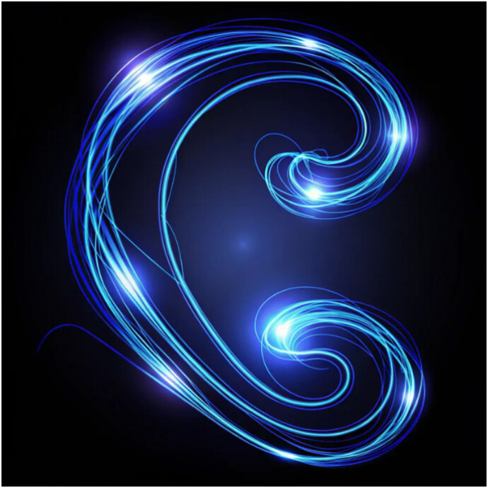 Neon Blue Swirl Template | PosterMyWall