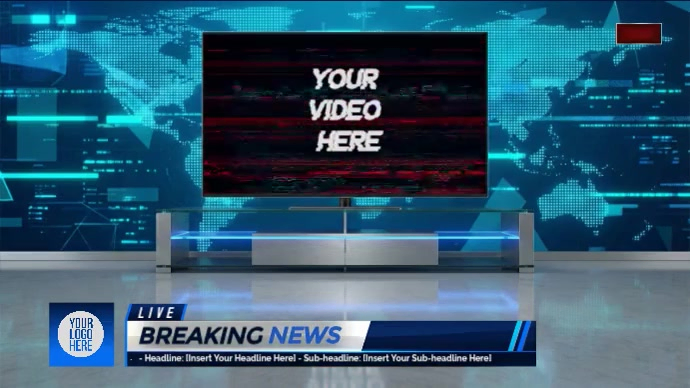Neon Breaking News Modern Template Digital Display (16:9) | PosterMyWall