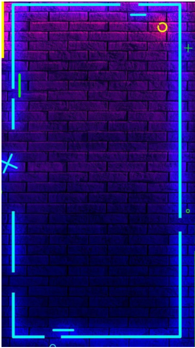 Neon Brick Glow Frame Template | PosterMyWall