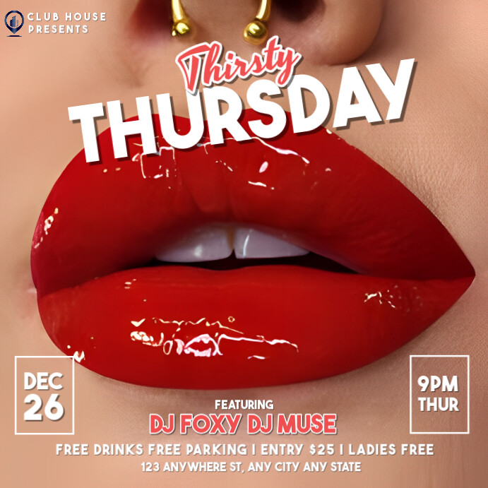 Modèle Neon Brown And Red Background Gradient Thirsty Thursday ...