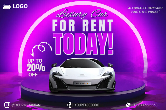 Copy of Neon Car Flyer | PosterMyWall